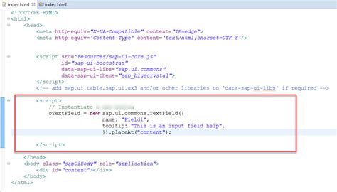UI Text Field SAPCODES