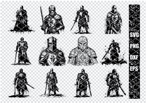 Crusader Knight Svg Templar Knight Svg Files For Cricut Crusader Knight Armor Clipart Laser