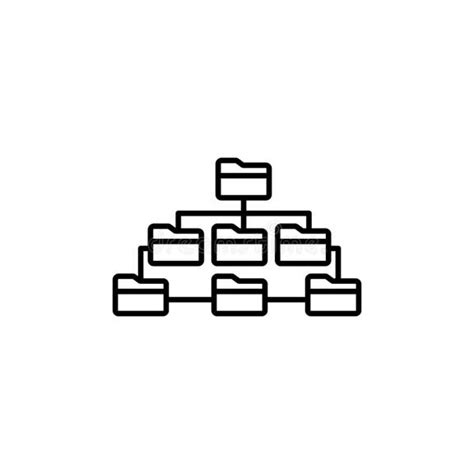 folder tree icon set directory structure vector symbol data sub