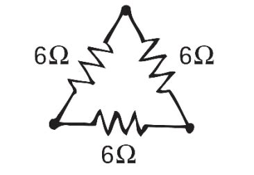 Solved Three 6 Resistors Are Arranged In A Triangle As Chegg Com