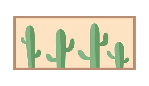 Wall Picture Semi Flat Color Vector Object Editable Element Full Sized Item On White