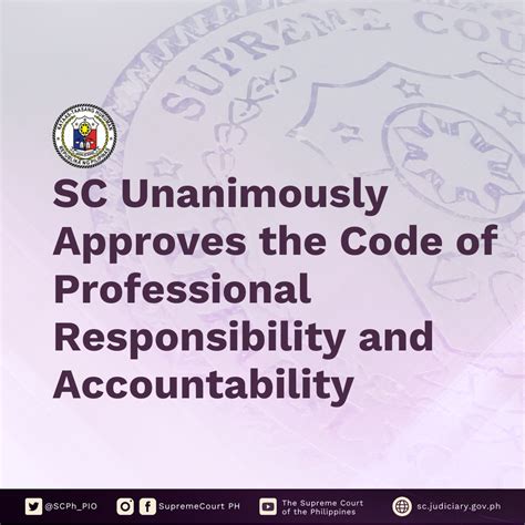 Sc Unanimously Approves The Code Of Professional Responsibility And