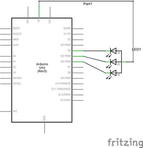 Arduino And Multi Color Led Example