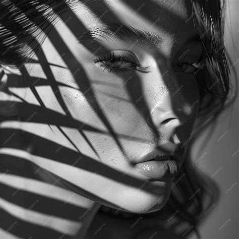 Premium Photo A Womans Face With The Shadow Of Her Face