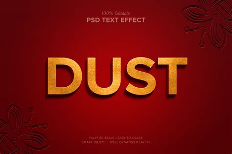 Dust Red Gold Text Effect Graphic By Sakibbddot21 · Creative Fabrica