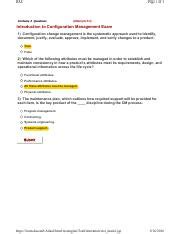 Introduction To Configuration Management Exam Key Concepts And Course Hero