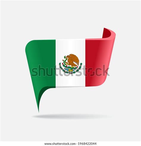 Mexican Flag Map Pointer Layout Vector Stock Vector Royalty Free