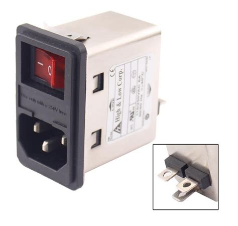 EMC RFI AC EMI Filter For Power Supply 250VAC Power Entry Modules