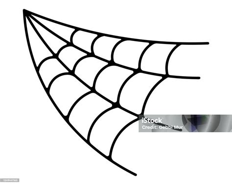 거미줄 실루엣 각도의 형태로 거미줄 벡터 그림입니다 끈적 끈적한 피해자 함정 복잡한 네트워크 사냥꾼의 매복 얇은 실입니다 할로윈 기호 흰색 격리 된 배경입니다 에 대한