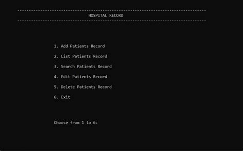 Hospital Record System In C With Source Code Source Code And Projects