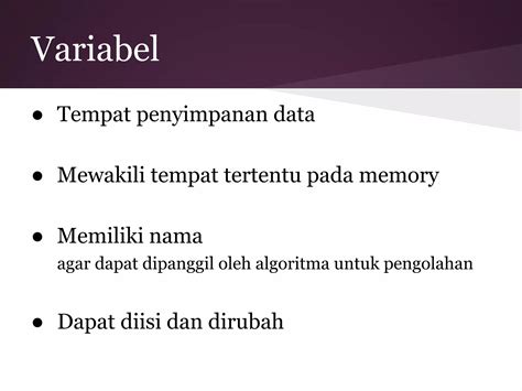 3 Variabel Dan Tipe Data Ppt