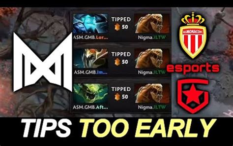 Dota2 你们打赏得太早了！nigma对阵asmgambit第一局！！dota2