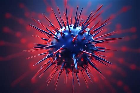 Premium Ai Image Microscopic View Of A Virus Particle