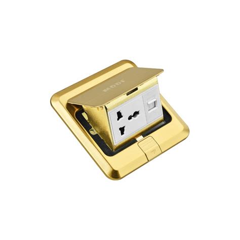 Multi Socket With Computer Floor Socket Gold Siddiqui Trading Fzco