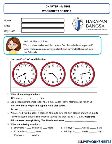 Time Worksheets Time Worksheets For Learning To Tell Time Worksheets Library
