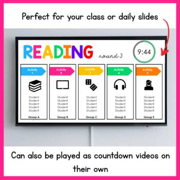 Visual Countdown Timers With Progression Circle For Class Slides