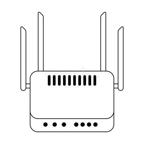 Illustration Of Wifi Router Computer Equipment And Work Device Stock