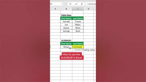 How To Use Vlookup In Excel Excel Exceltips Exceltricks Shorts