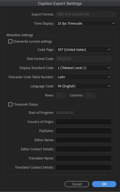Embedding Multiple Language Captions Cea 608 Adobe Product
