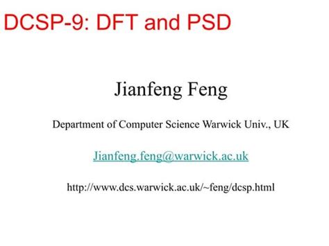 Computing Dft Using Matrix Method Pdf