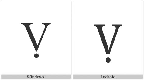 Latin Capital Letter V With Dot Below Utf 8 Icons