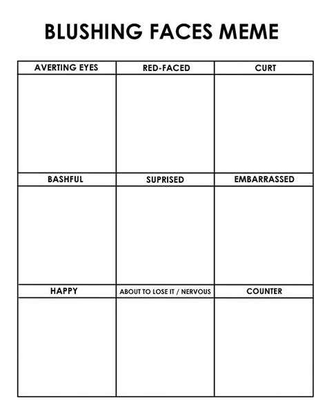 Blush Meme Template Printable Word Searches