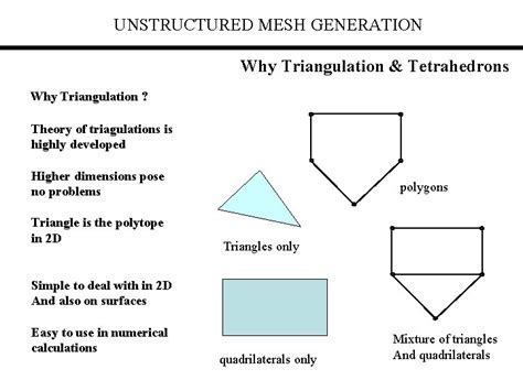 unstructured mesh generation issues in unstructured mesh generation