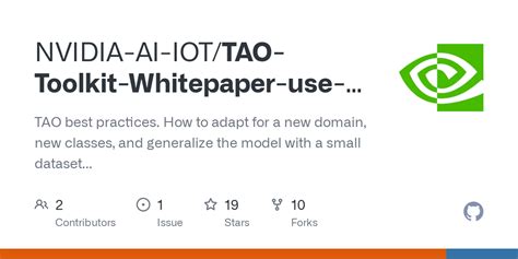 GitHub NVIDIA AI IOT TAO Toolkit Whitepaper Use Cases TAO Best