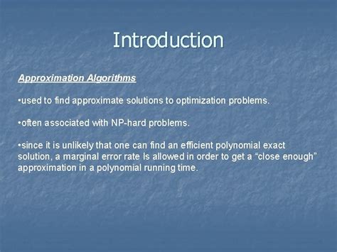 Polynomial Time Approximation Schemes Presented By Leonid Barenboim