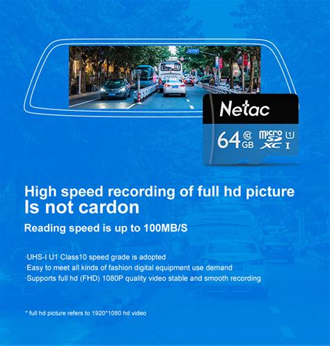 Netac P500 64GB Micro SD/TF Card Blue