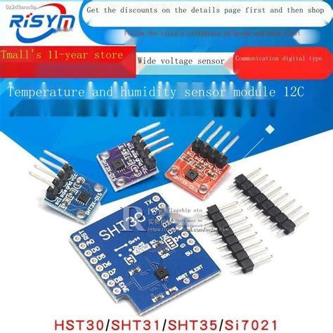 SHT20 SHT30 31 35 Temperature And Humidity Sensor Module I2C Communication Digital Wide Voltage