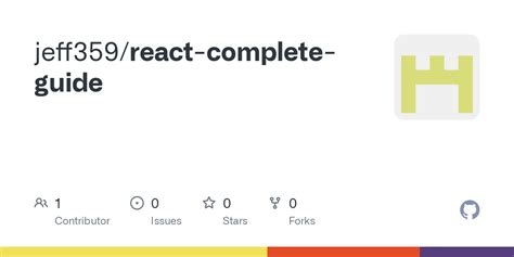 github jeff359 react complete guide