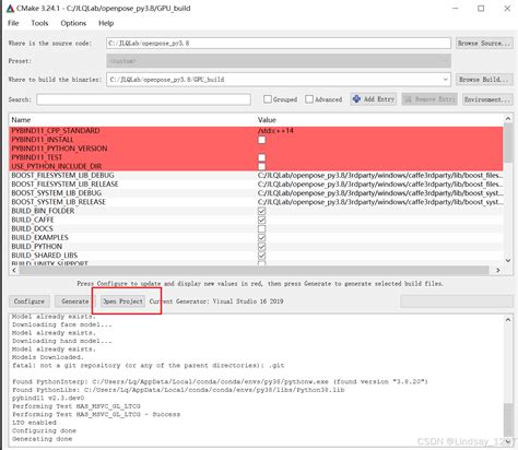 Openpose【超详细】从0开始，环境搭建及应用（gpu）windows10（conda）python38cuda111vs2019openpose环境搭建 Csdn博客