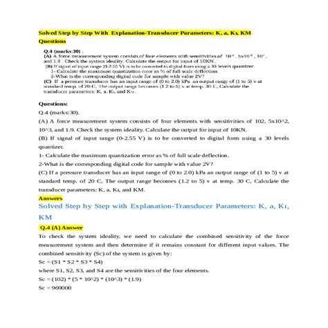 Use The Formula Quantization Error Where The Number Levels The
