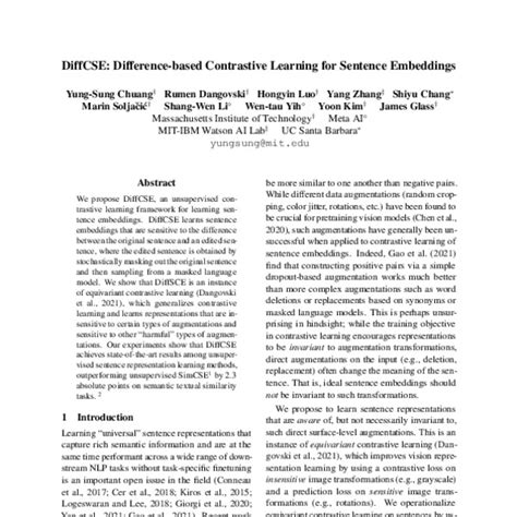 Diffcse Difference Based Contrastive Learning For Sentence Embeddings Acl Anthology