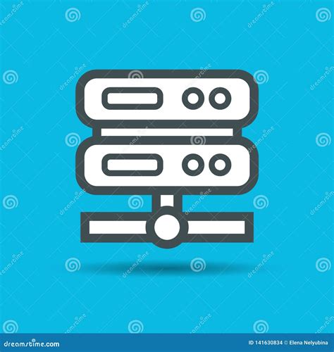 Computer Server Icon Flat Design Vector Illustration Stock Illustration Illustration Of