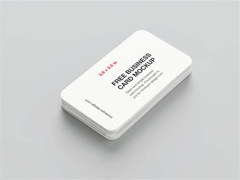 Rounded X In Rounded Business Card Mockup Mockups Design