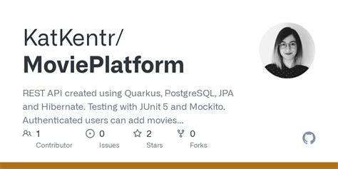 Github Katkentrmovieplatform Rest Api Created Using Quarkus Postgresql Jpa And Hibernate
