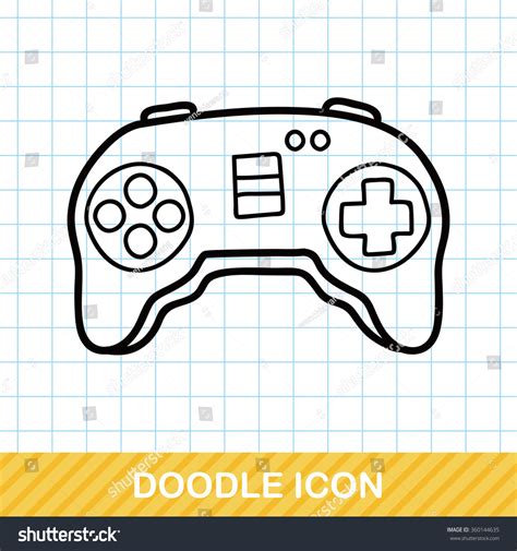 Game Controller Doodle Stock Vector Royalty Free 360144635 Shutterstock