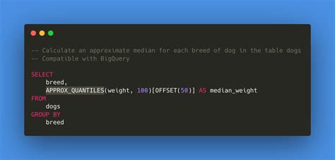 Approximate Median In BigQuery MarquinSmith