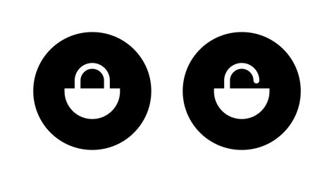 Lock And Unlock Padlock Button Icon Vector In Clipart Style Vector Art At Vecteezy