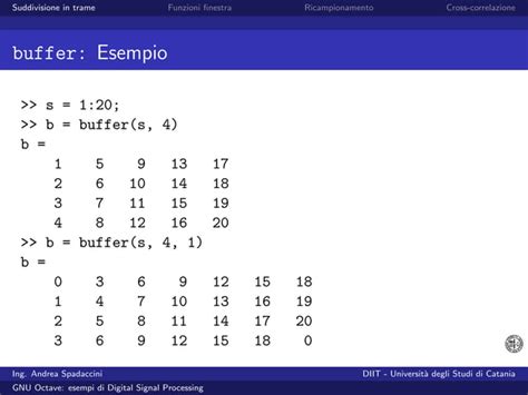 Gnu Octave Esempi Di Digital Signal Processing Ppt