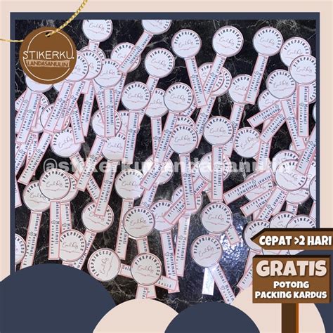 Jual Cetak Stiker Segel Produk Glossy Shopee Indonesia