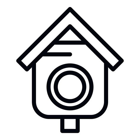 Summer Bird House Icon Outline Style 15313420 Vector Art At Vecteezy