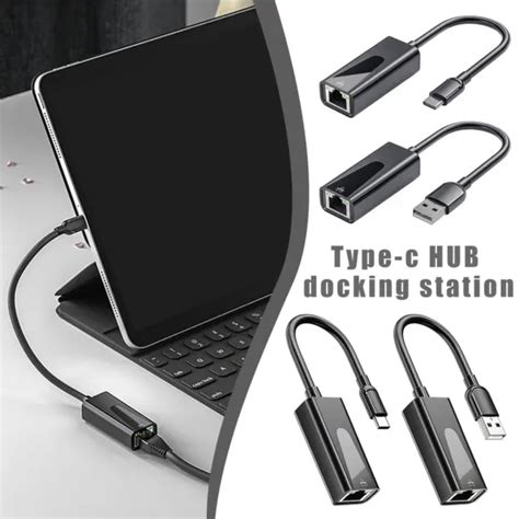 1x Usb C To Ethernet Adapter Type C 3 0 To Rj45 Network Gigabit Lan E1d7 Eur 6 98 Picclick Fr