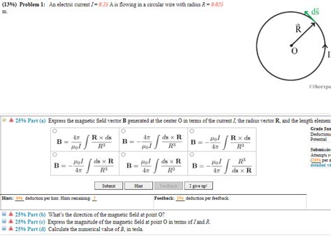 solved 13 problem 1 an electric current 1 0 25 a is