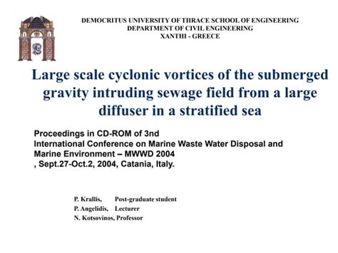 2004 Ppt Large Scale Cyclonic Vortices Of The Submerged Gravity Intruding Sewage Field From A
