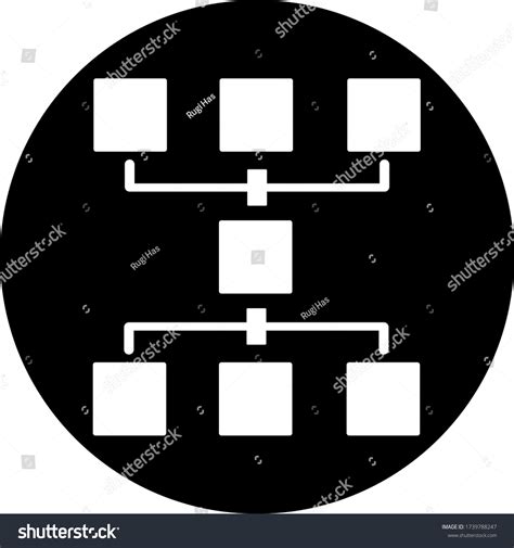 Computer Network Diagram Database Server Connection Stock Vector