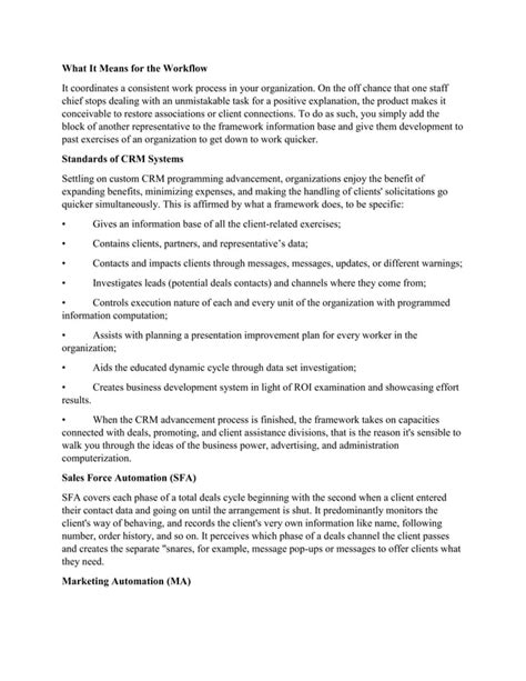 Custom Crm Development Pdf Sales Business