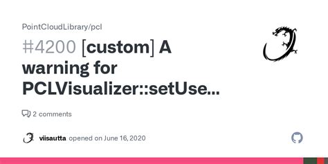 Custom A Warning For Pclvisualizersetusevbos Occurs In The Case Of Templatealignment